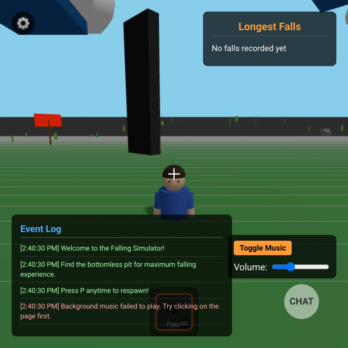 bottomless pit simulator