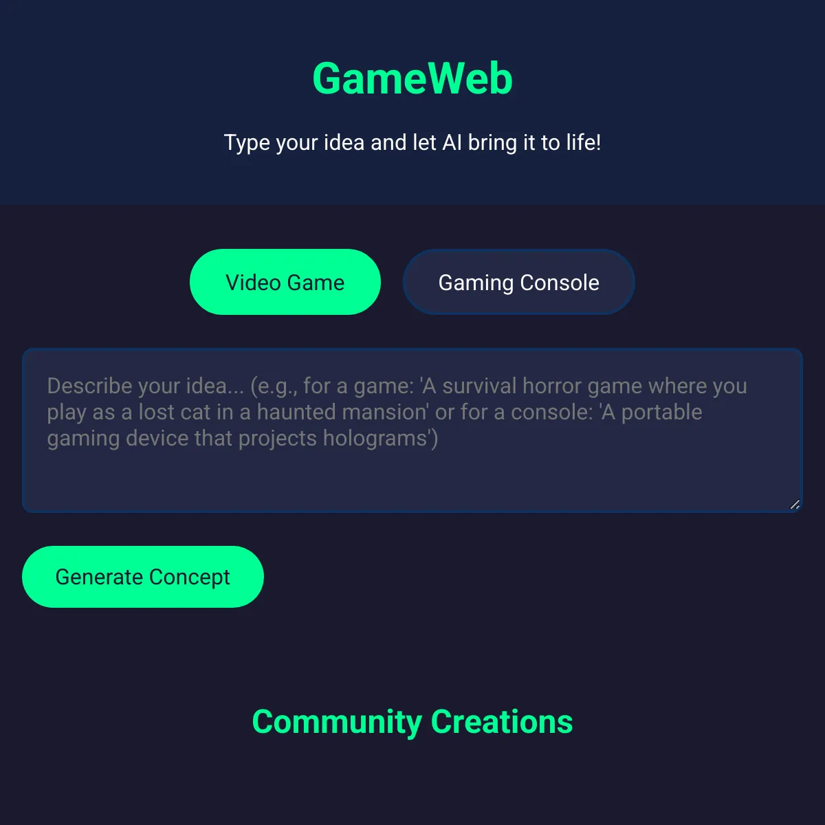 GameWeb (V1.0.0)