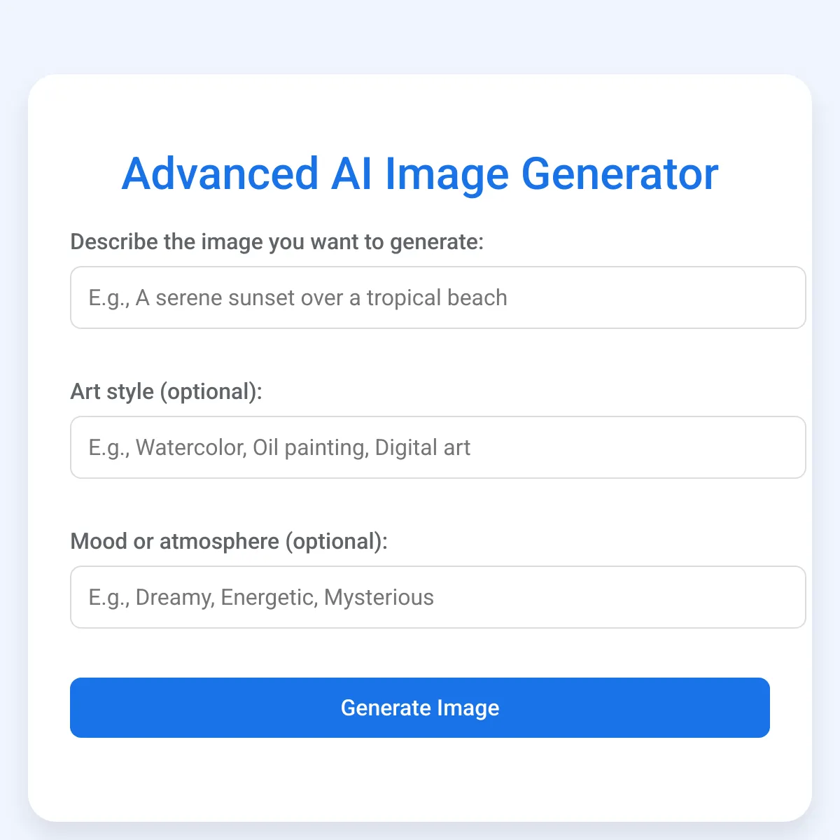Advanced AI Image Generator with Google Reference