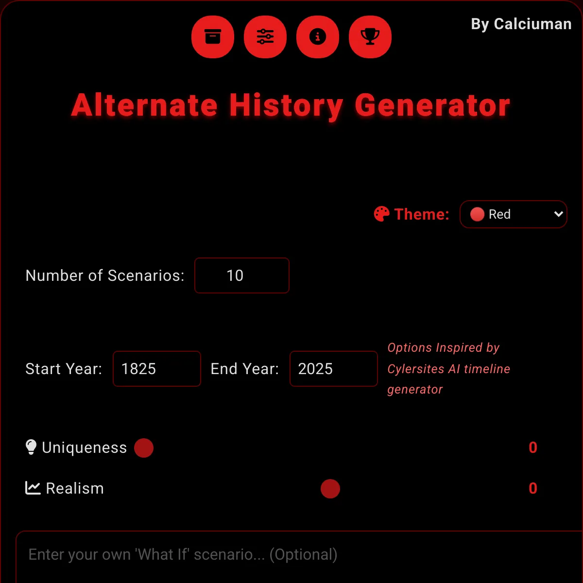 Alternate History Generator (v300!)