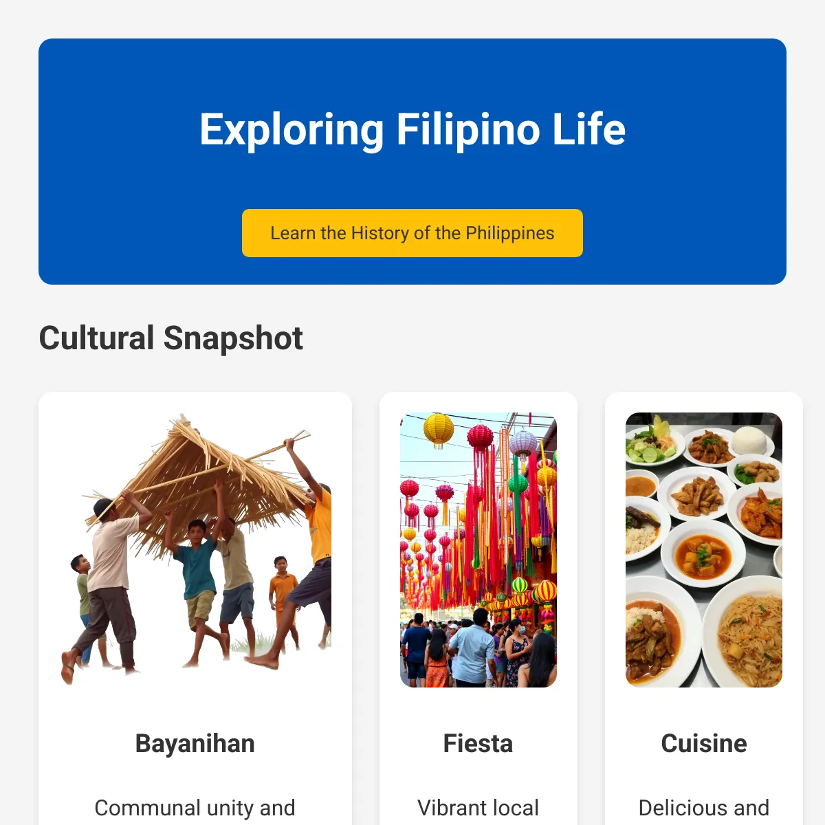 Exploring Filipino Life