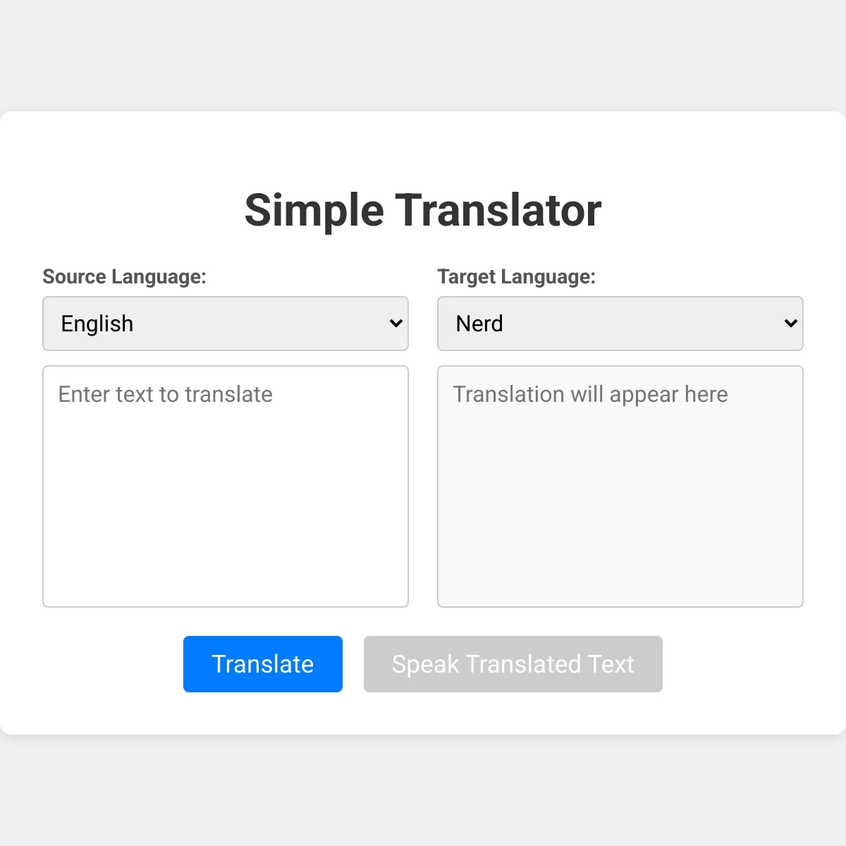 Simple Translator