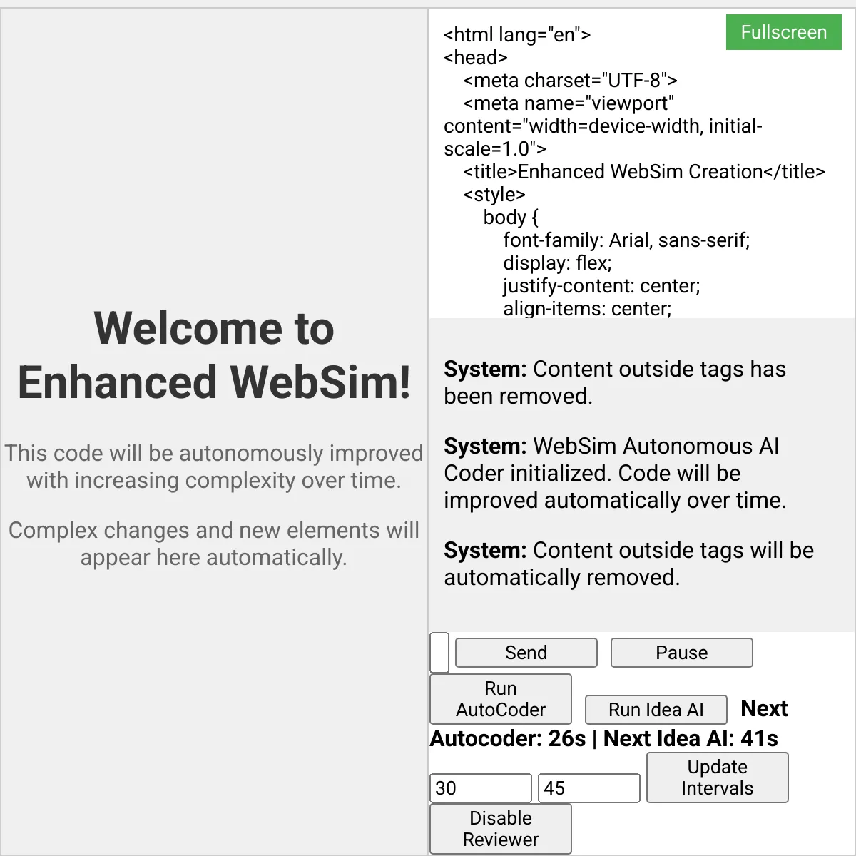 WebSim Dual Window Editor
