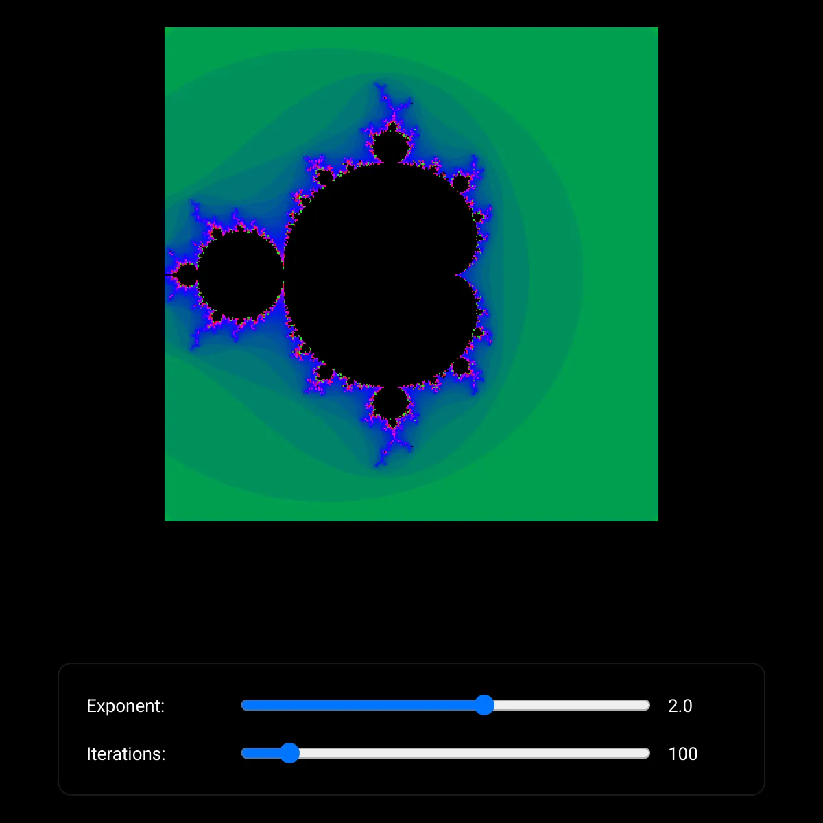 Mandelbrot Set Exponent Visualizer