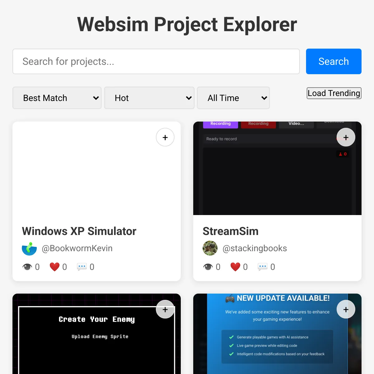 Websim Project Combiner