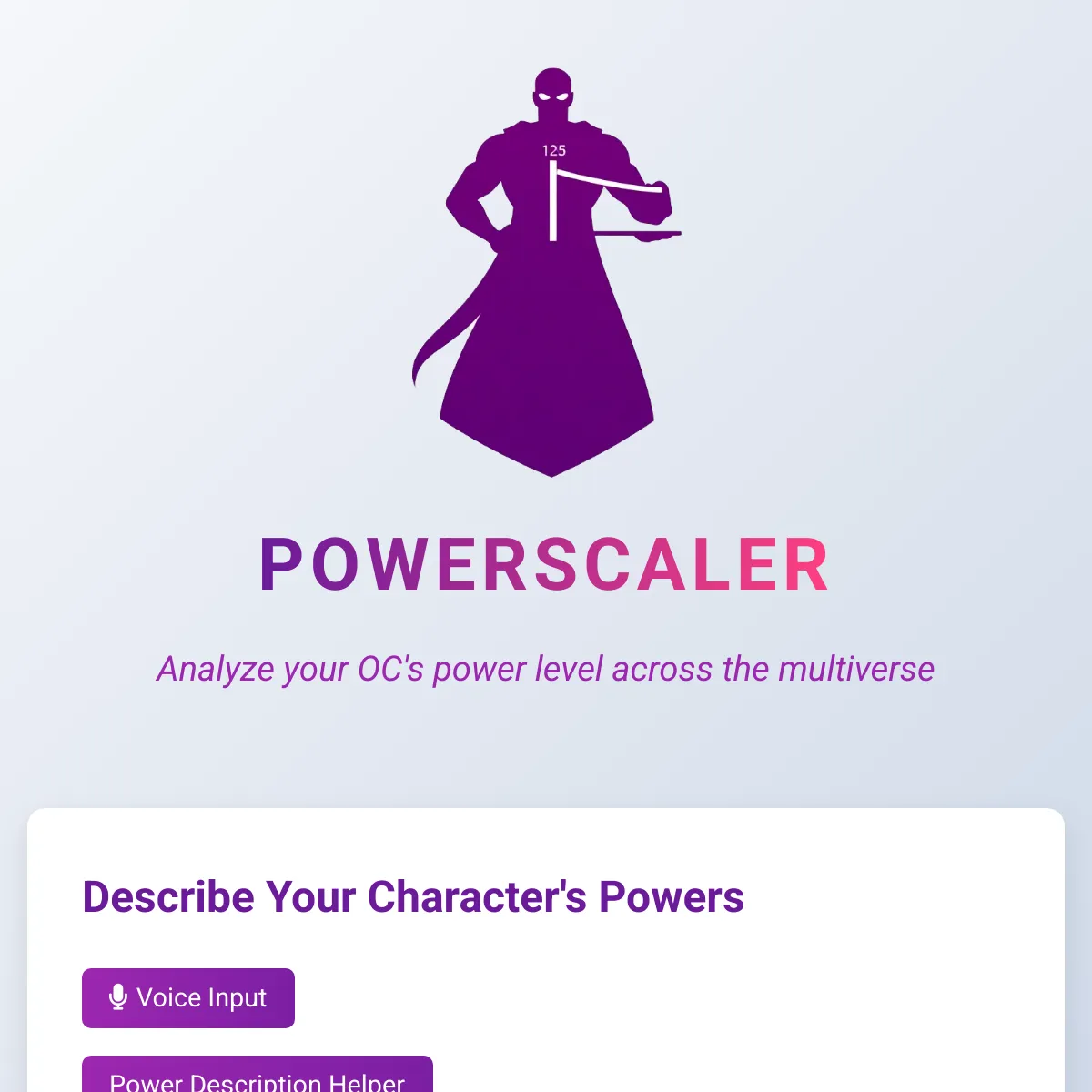 PowerScaler - Analyze Your Character's Power Level