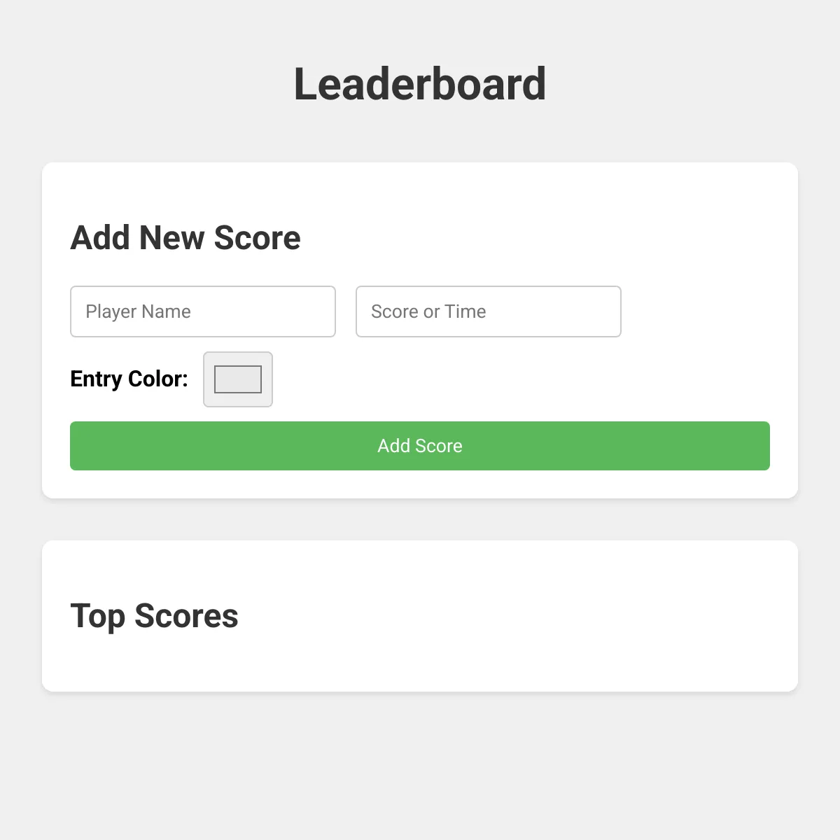 Customizable Leaderboard