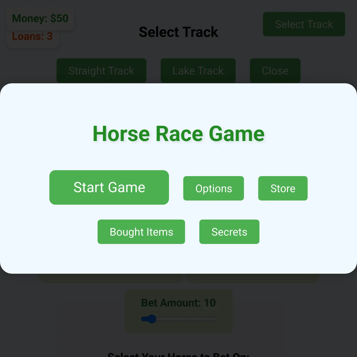 horse race.test!!