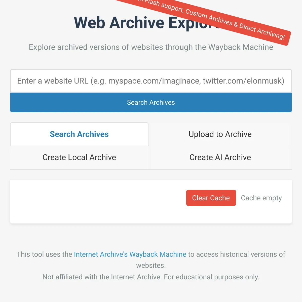 Web Archive Explorer