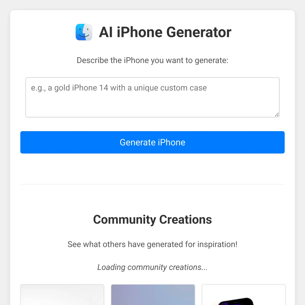 AI iPhone Generator