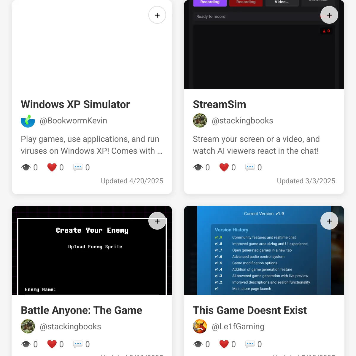 Websim Project Explorer
