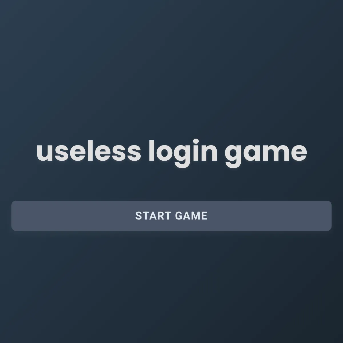 Useless Login Game