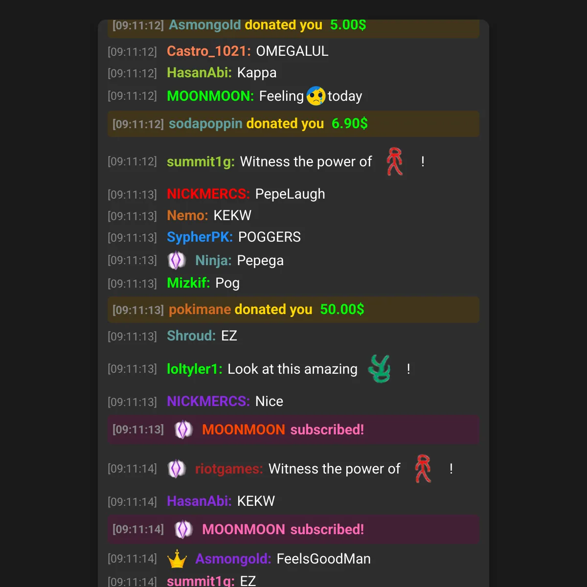 Twitch Spam Simulator