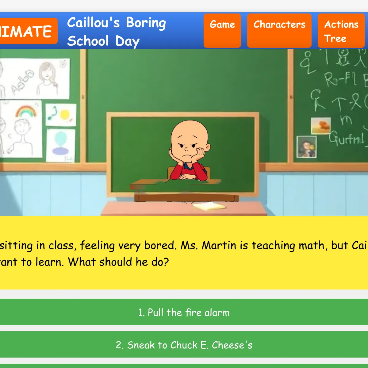 Caillou's Boring School Day (Try not to be grounded!)