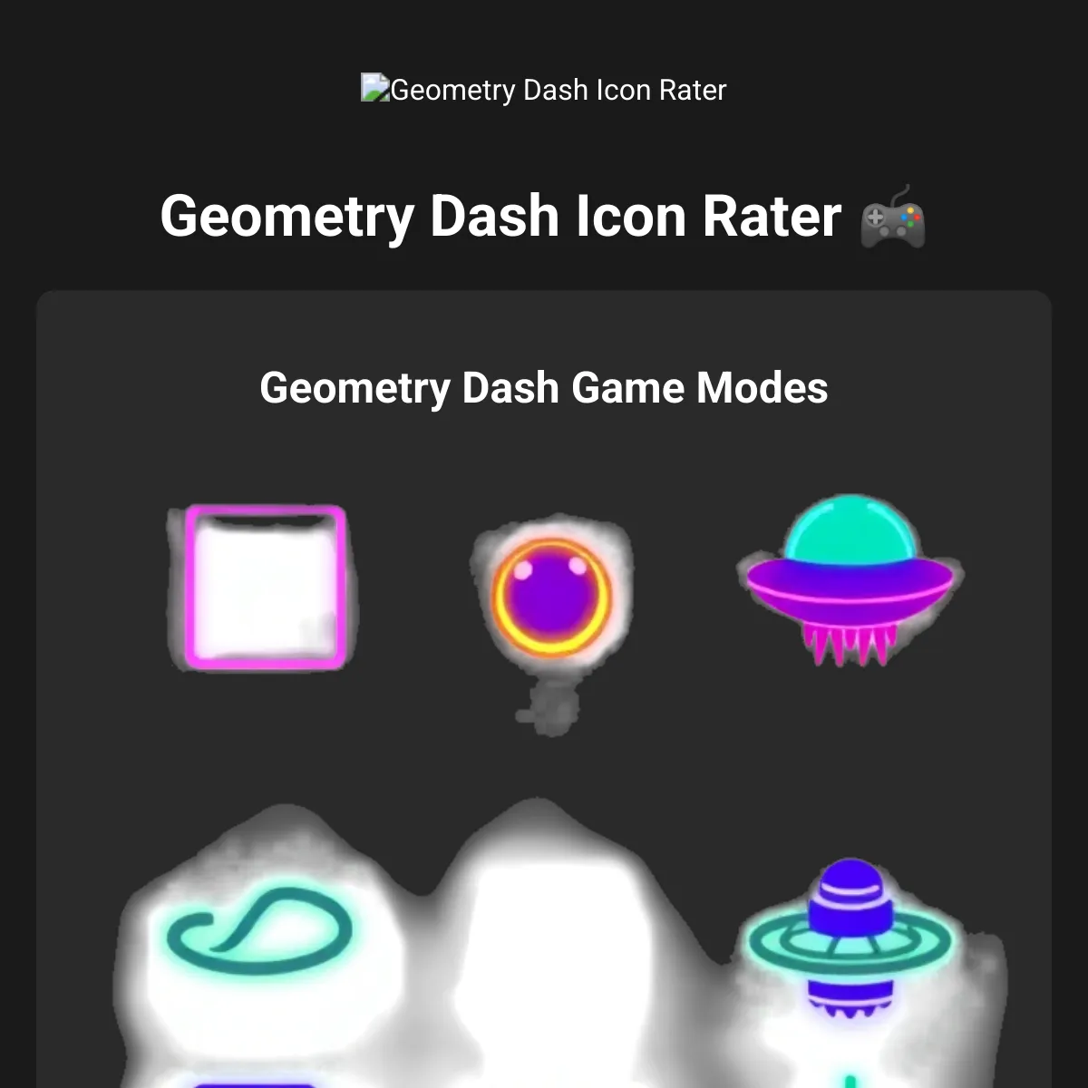 Geometry Dash Icon Rater