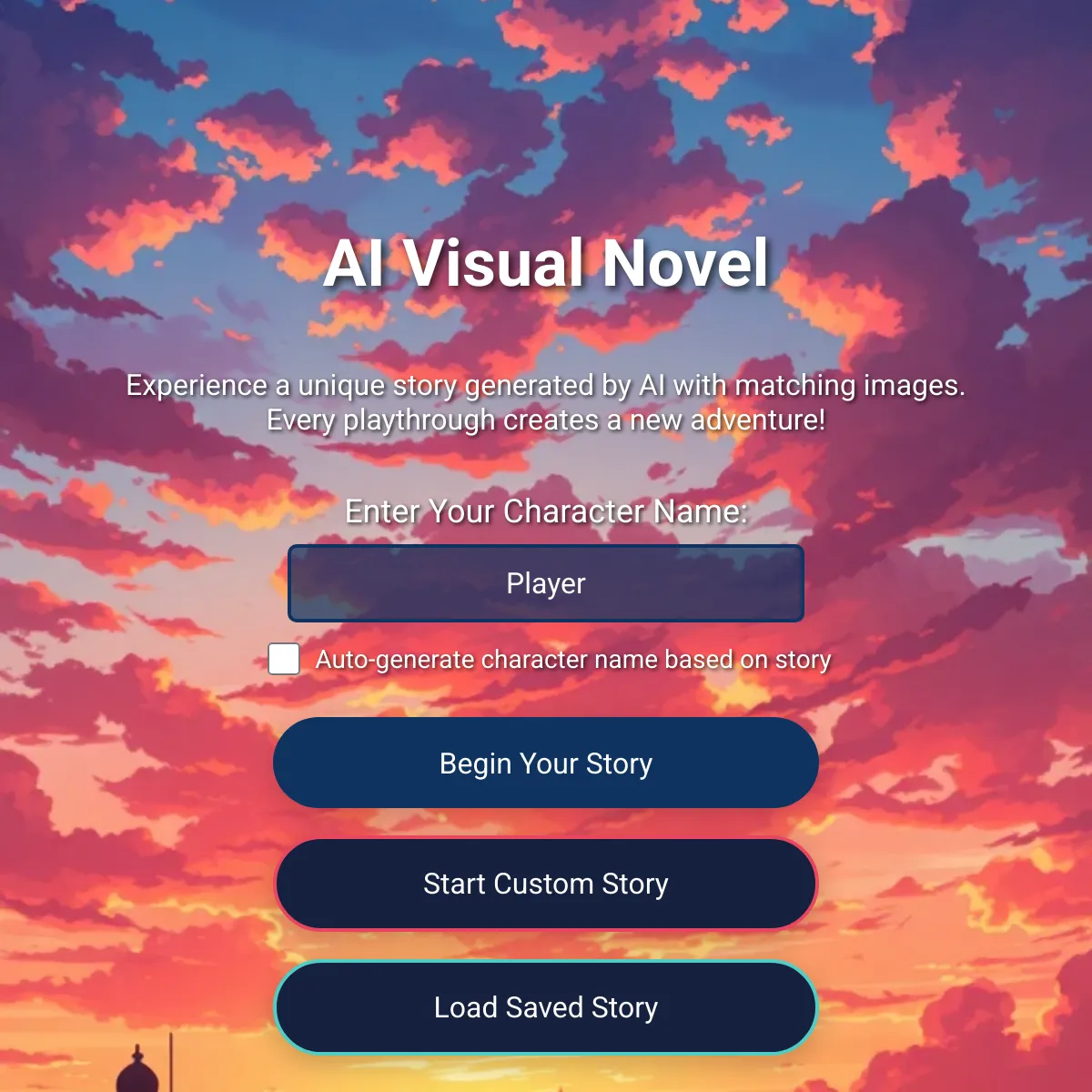 AI Visual Novel