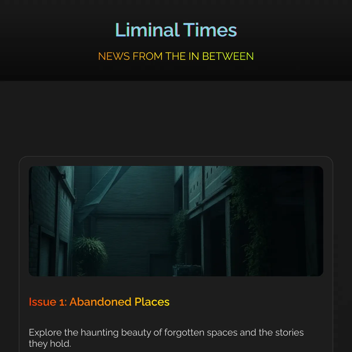 Liminal Times - The Archive