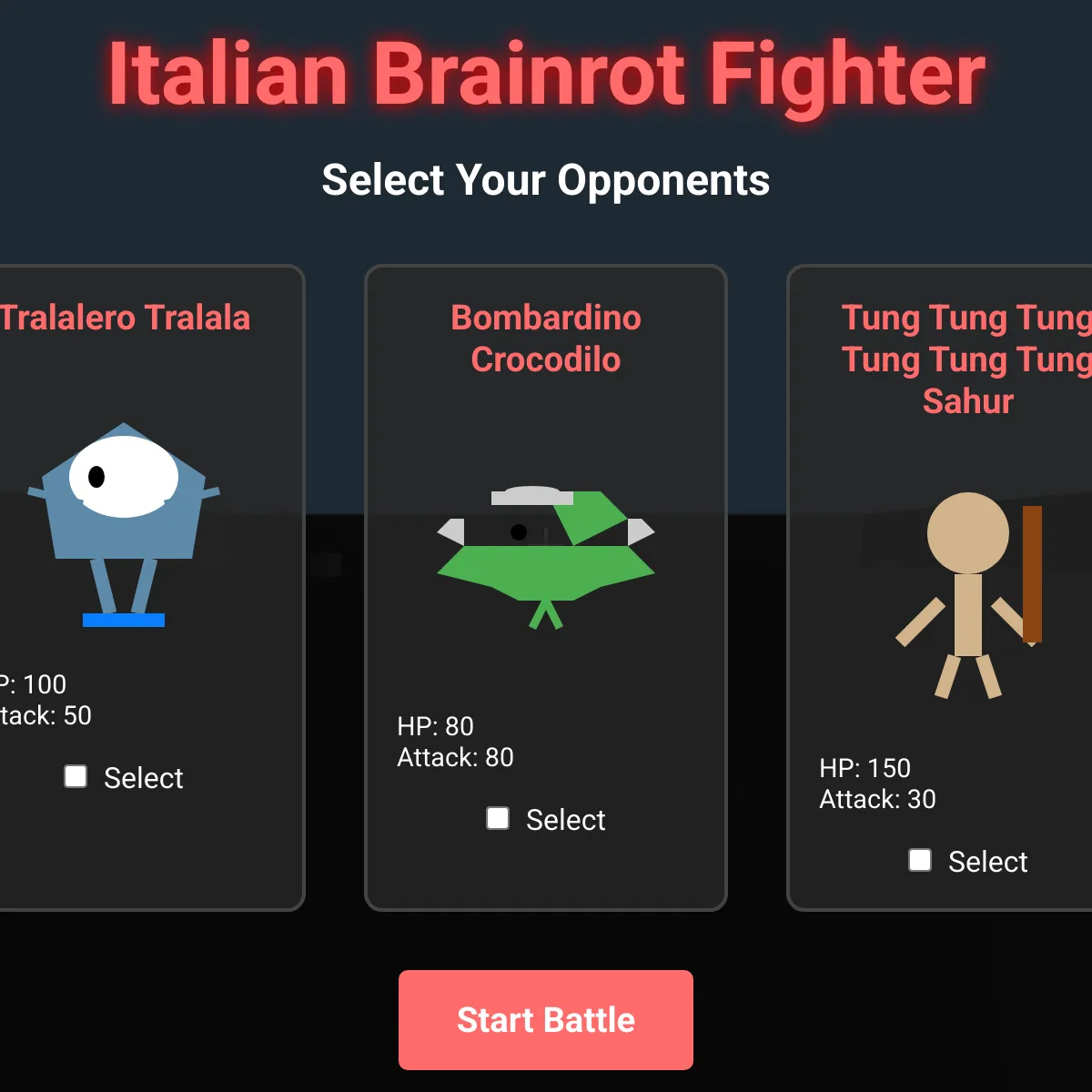 Yet Another Italian Brainrot Fighter Game