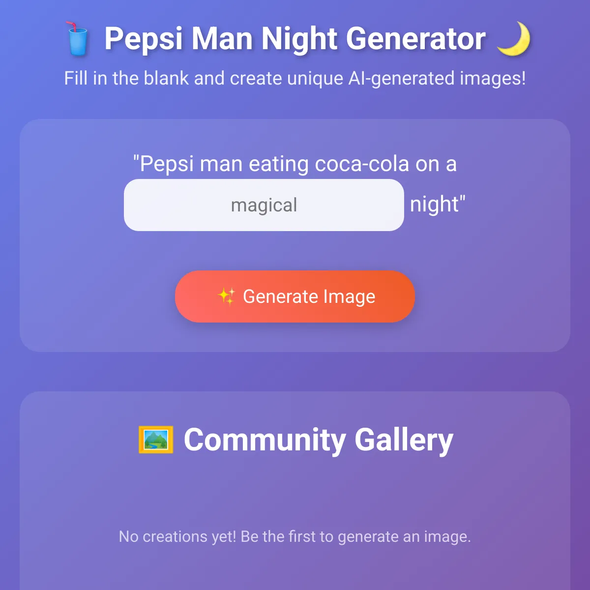 Pepsi Man Night Generator