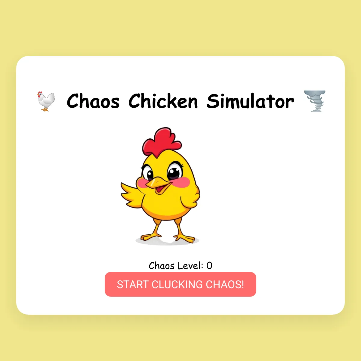 Chaos Chicken Simulator