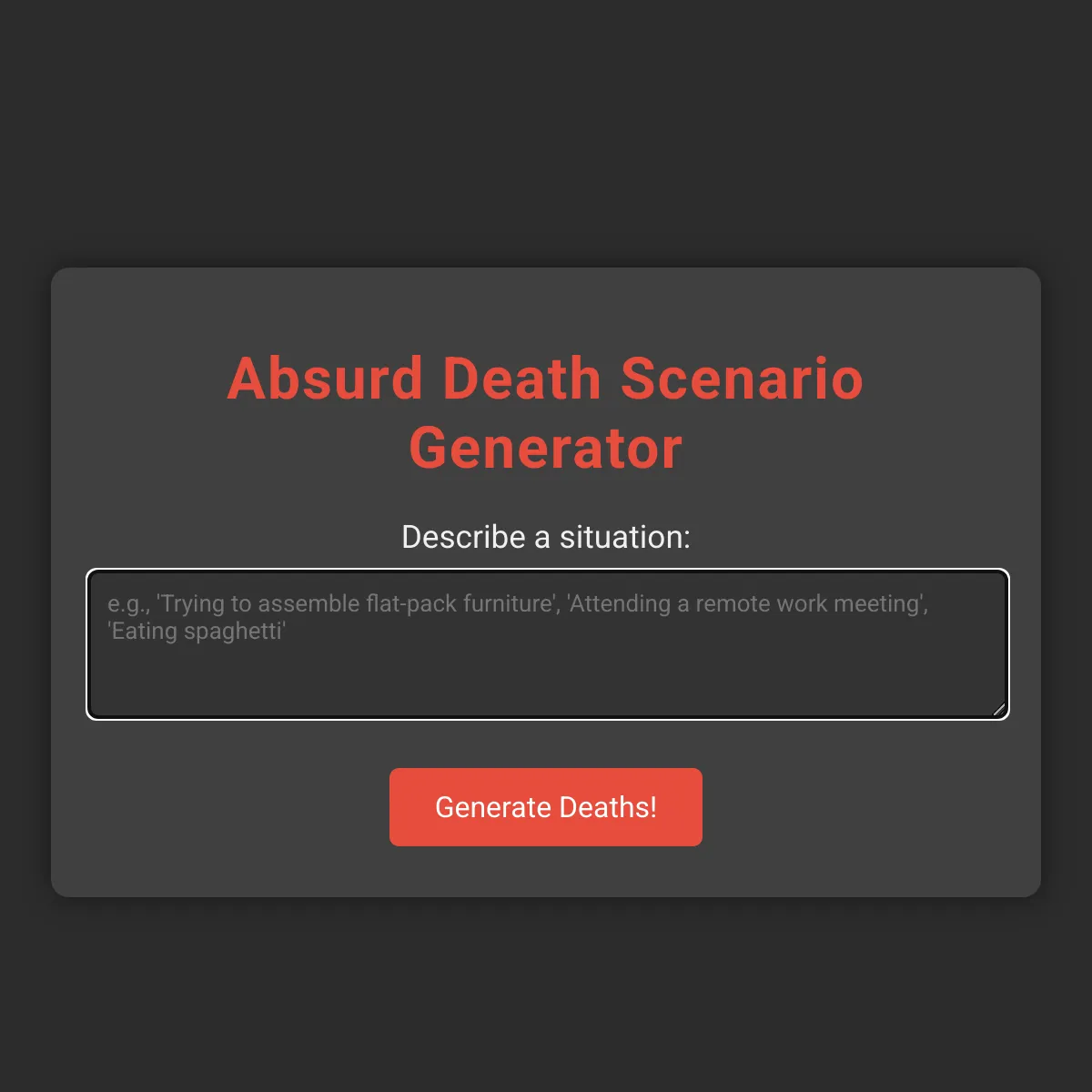 Final Destination Death Simulator