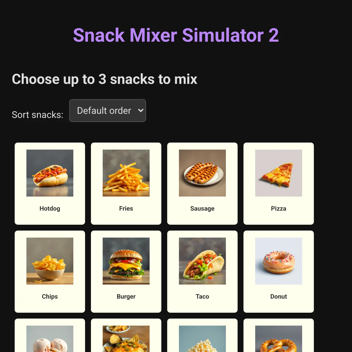 Snack Mixer Simulator 2