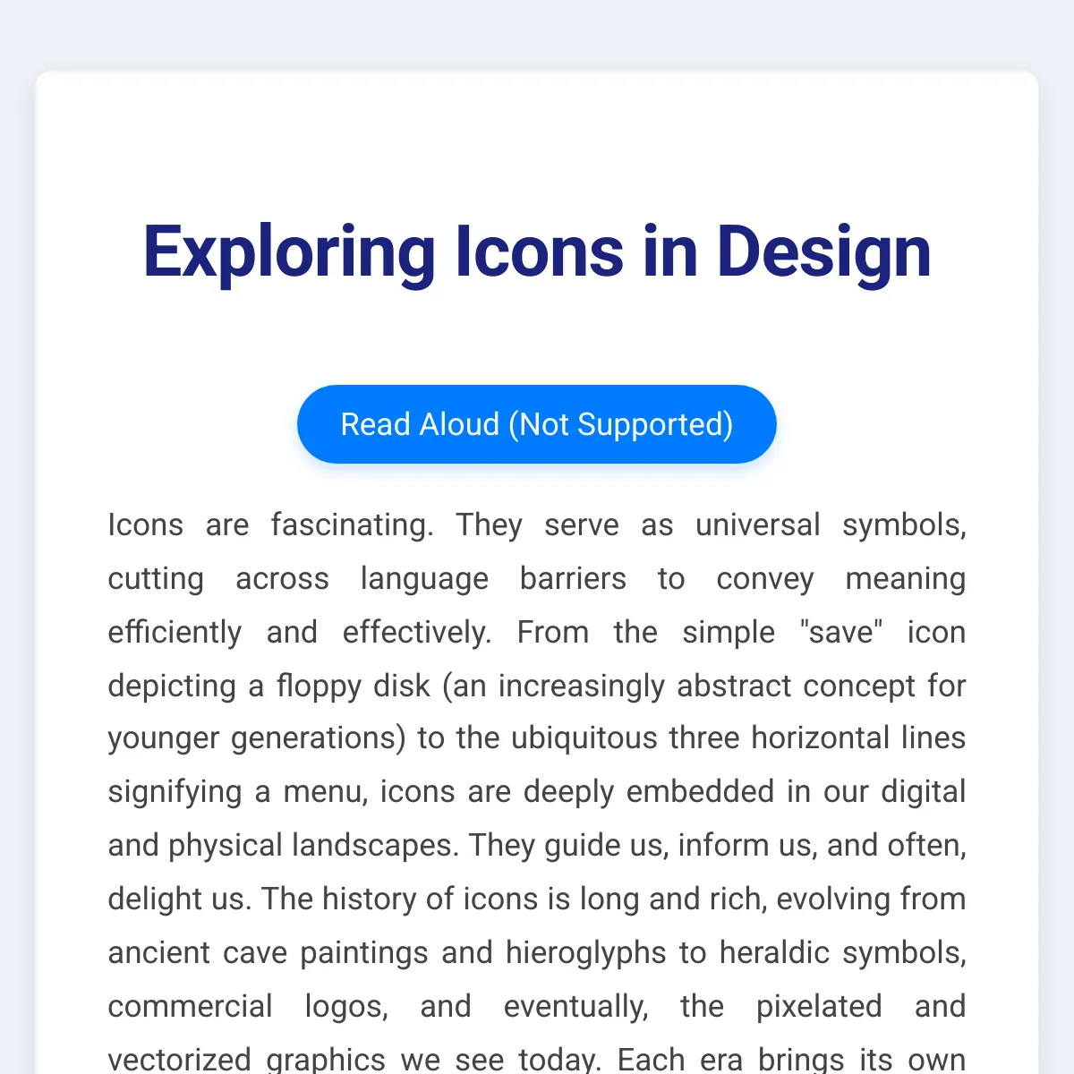 Learn About Icons