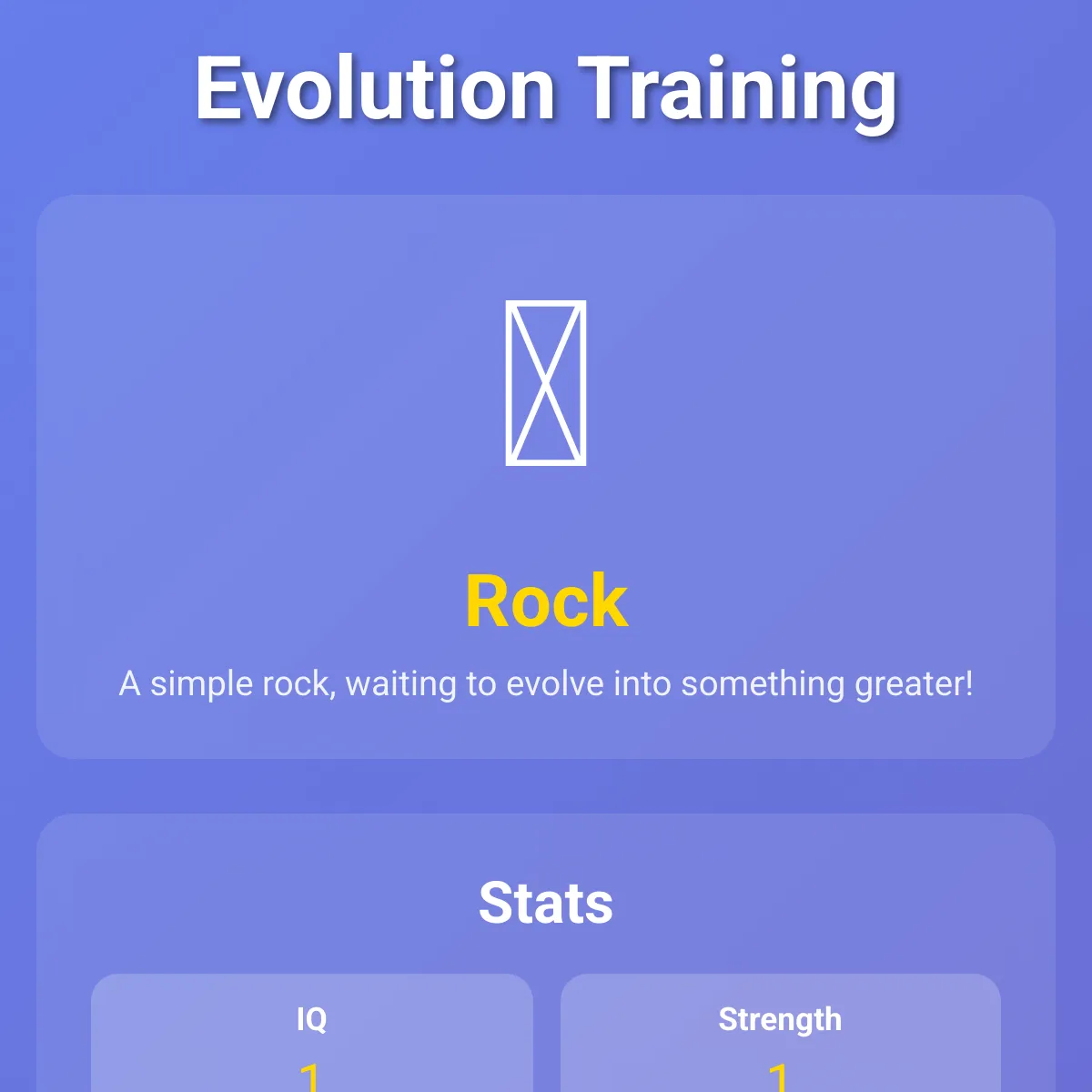 Evolution Training Game
