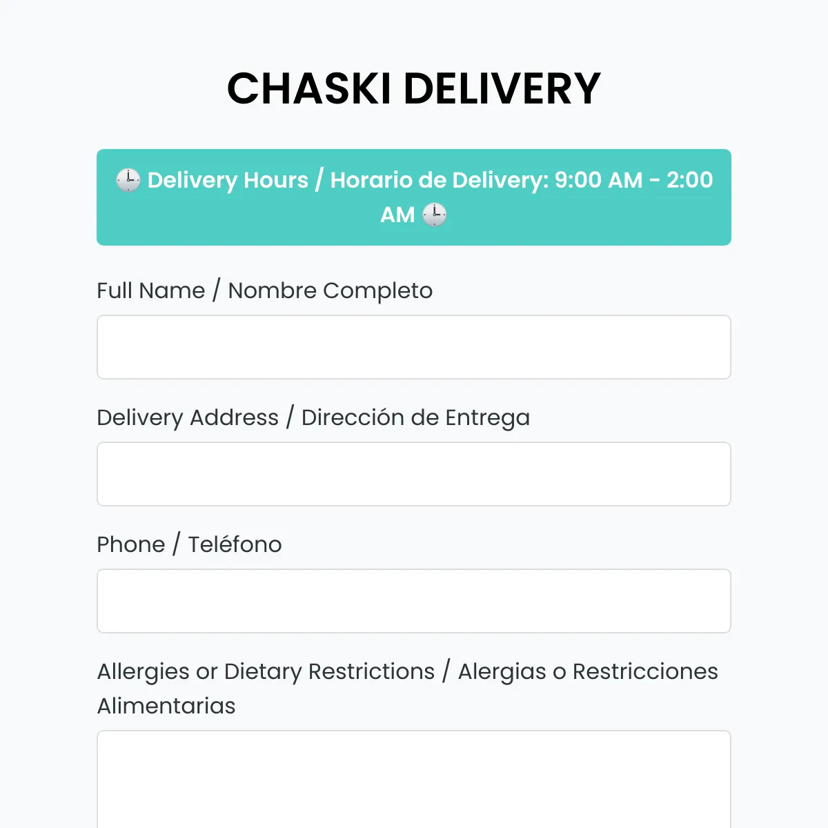 CHASKI DELIVERY