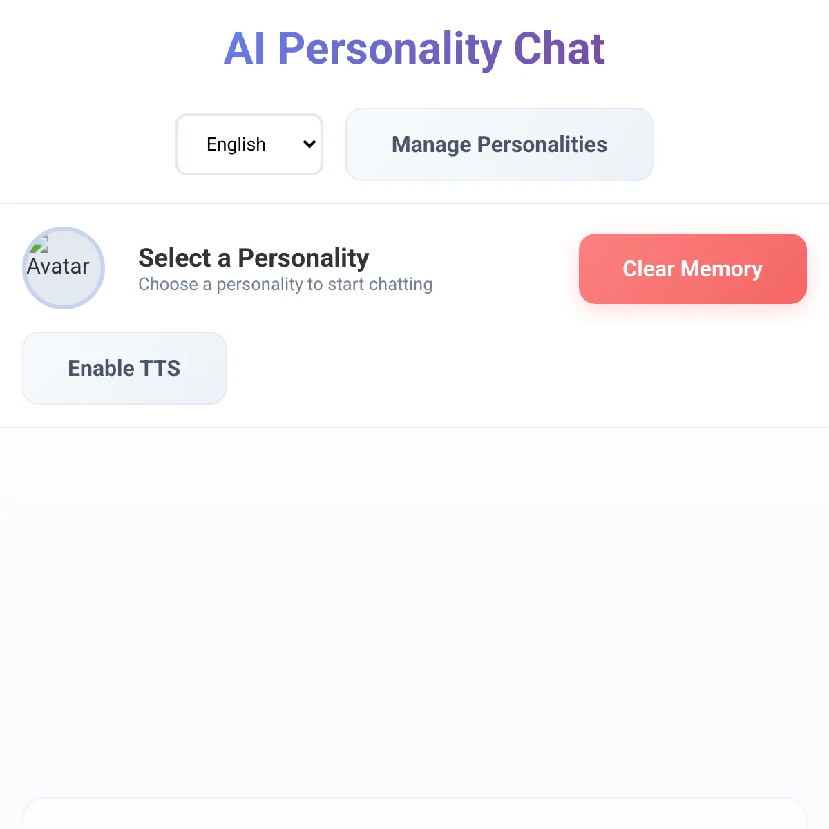 AI Personality Chat