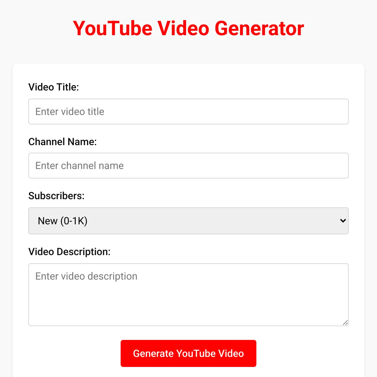 YouTube Video Generator
