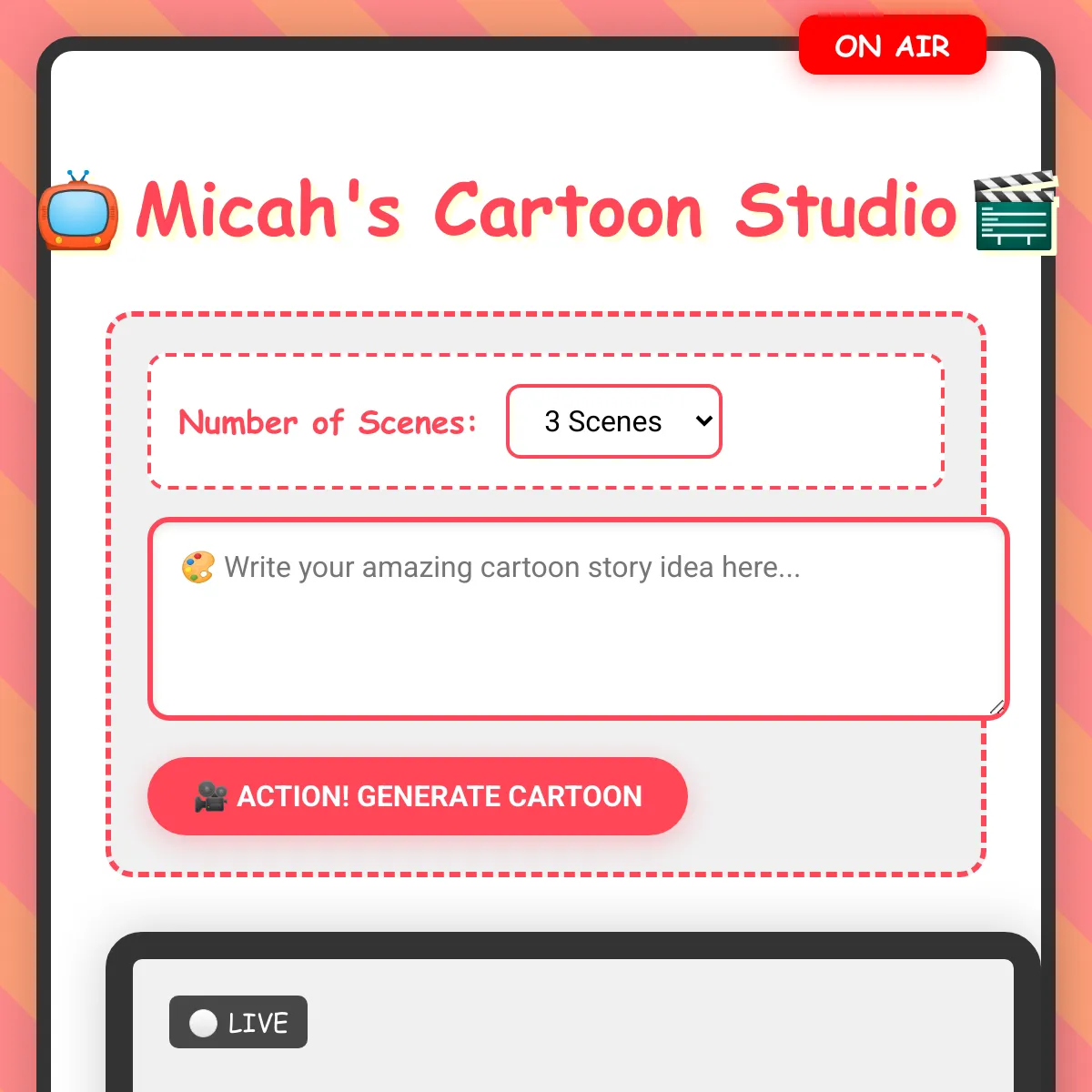 Micah's AI Cartoon Generator