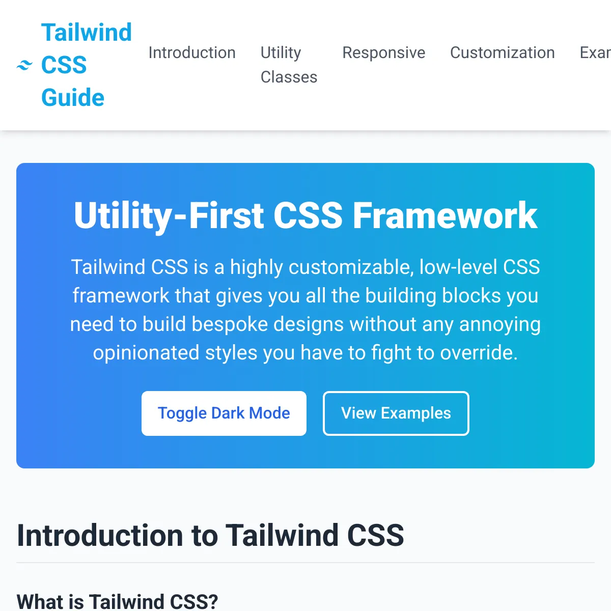 Tailwind CSS Guide