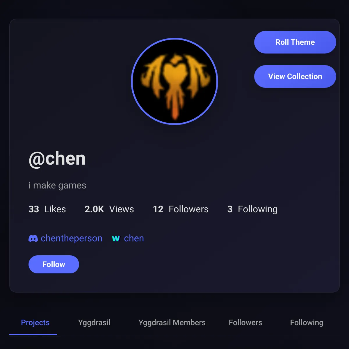 @chen's Profile – websim.com