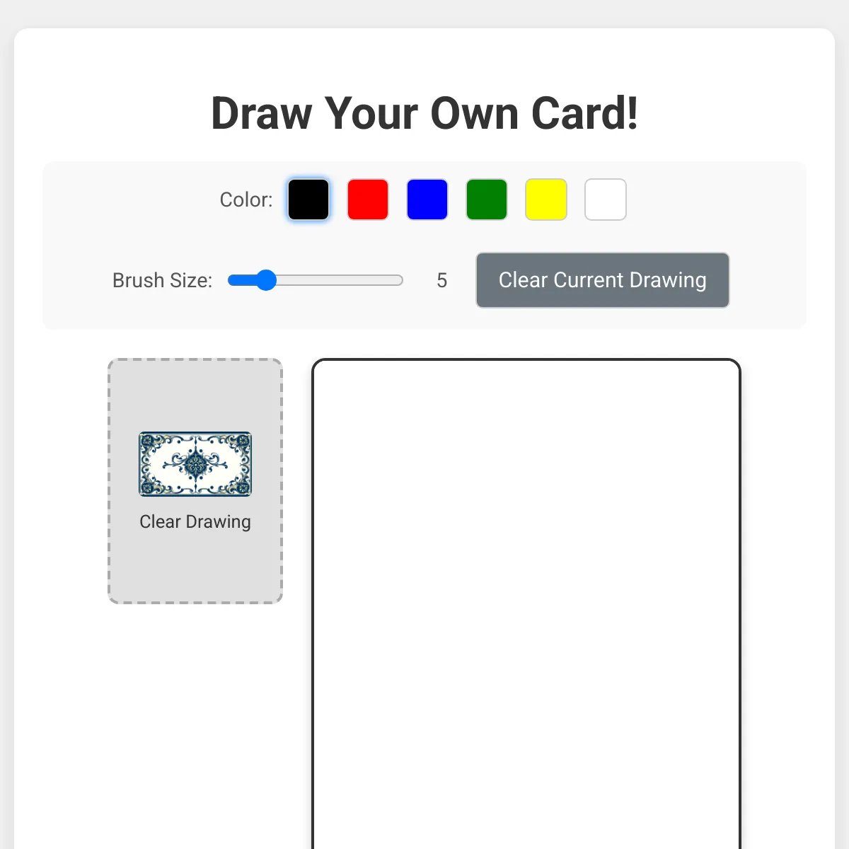 Draw Your Card Game