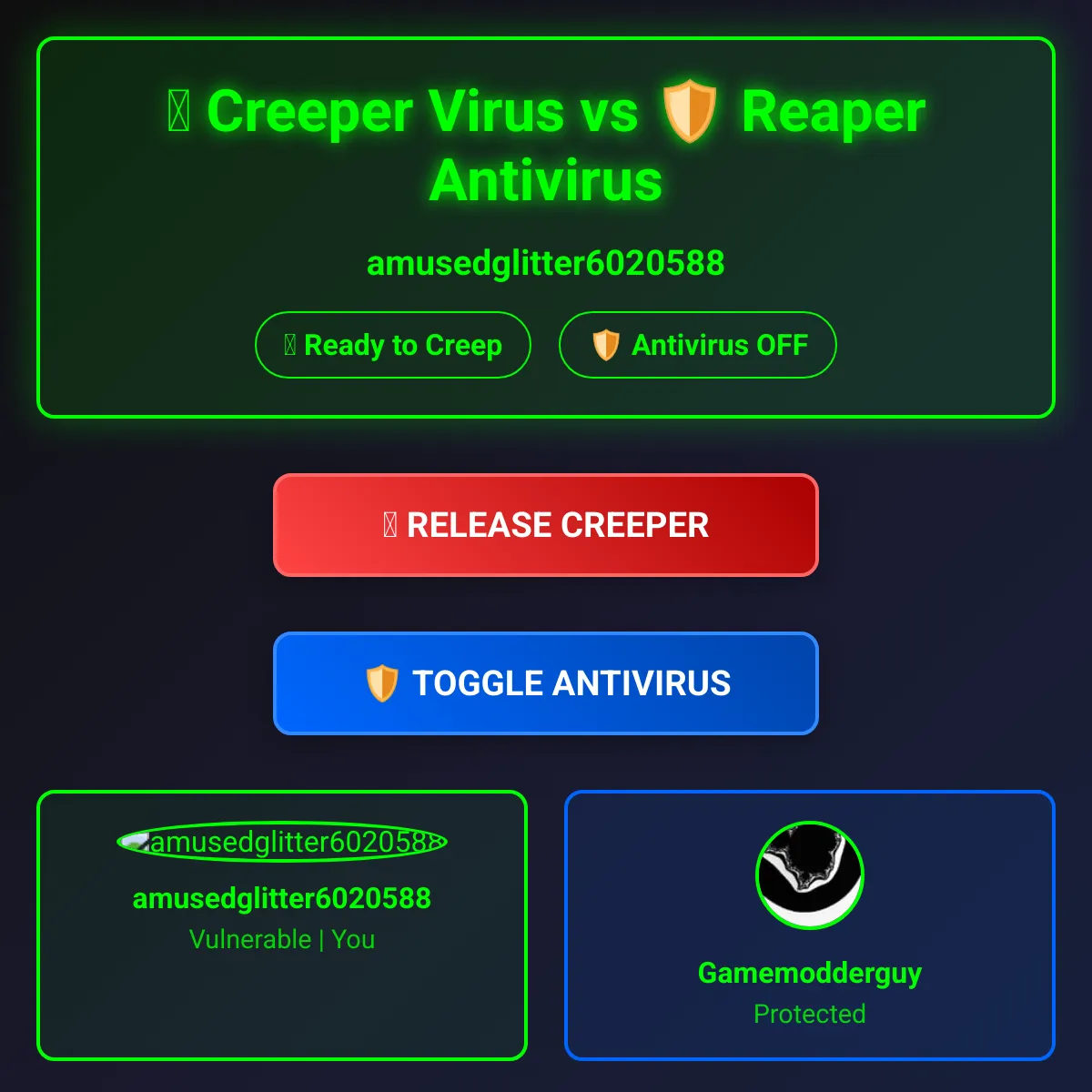 Creeper Virus vs Reaper Antivirus