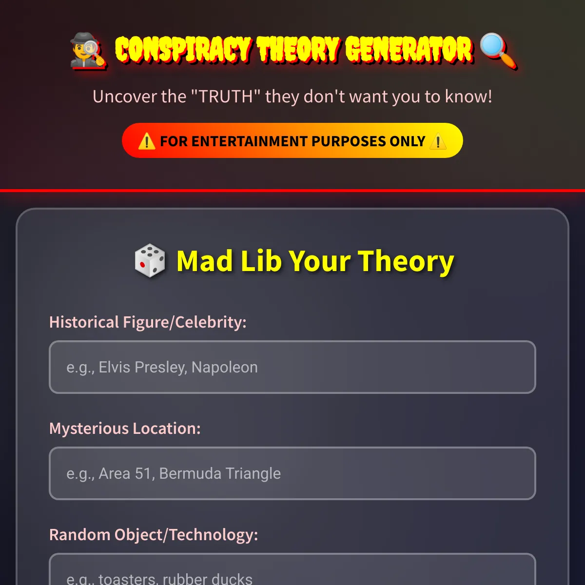 Conspiracy Theory Generator