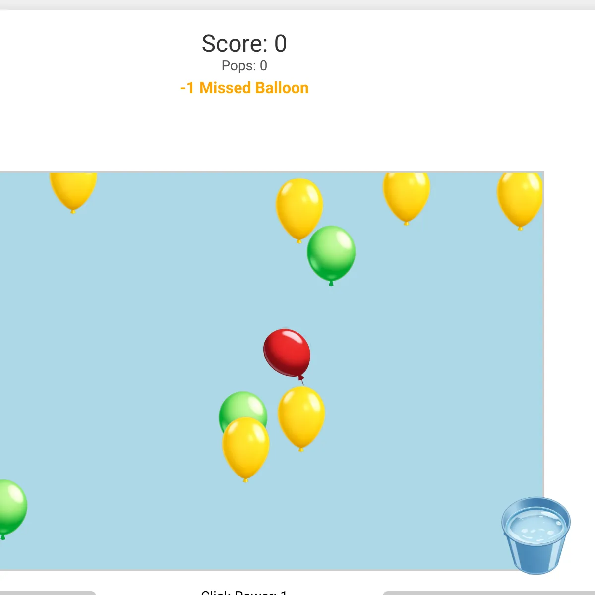 Balloon Popper Game (kind of glitched "not gonna fix")