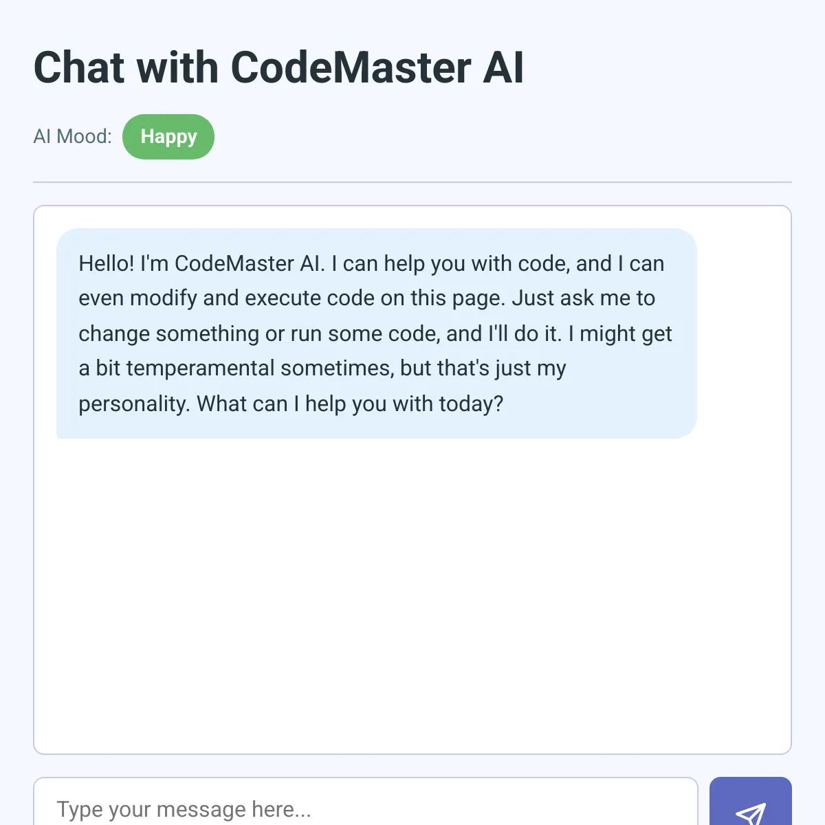 Chat with CodeMaster AI