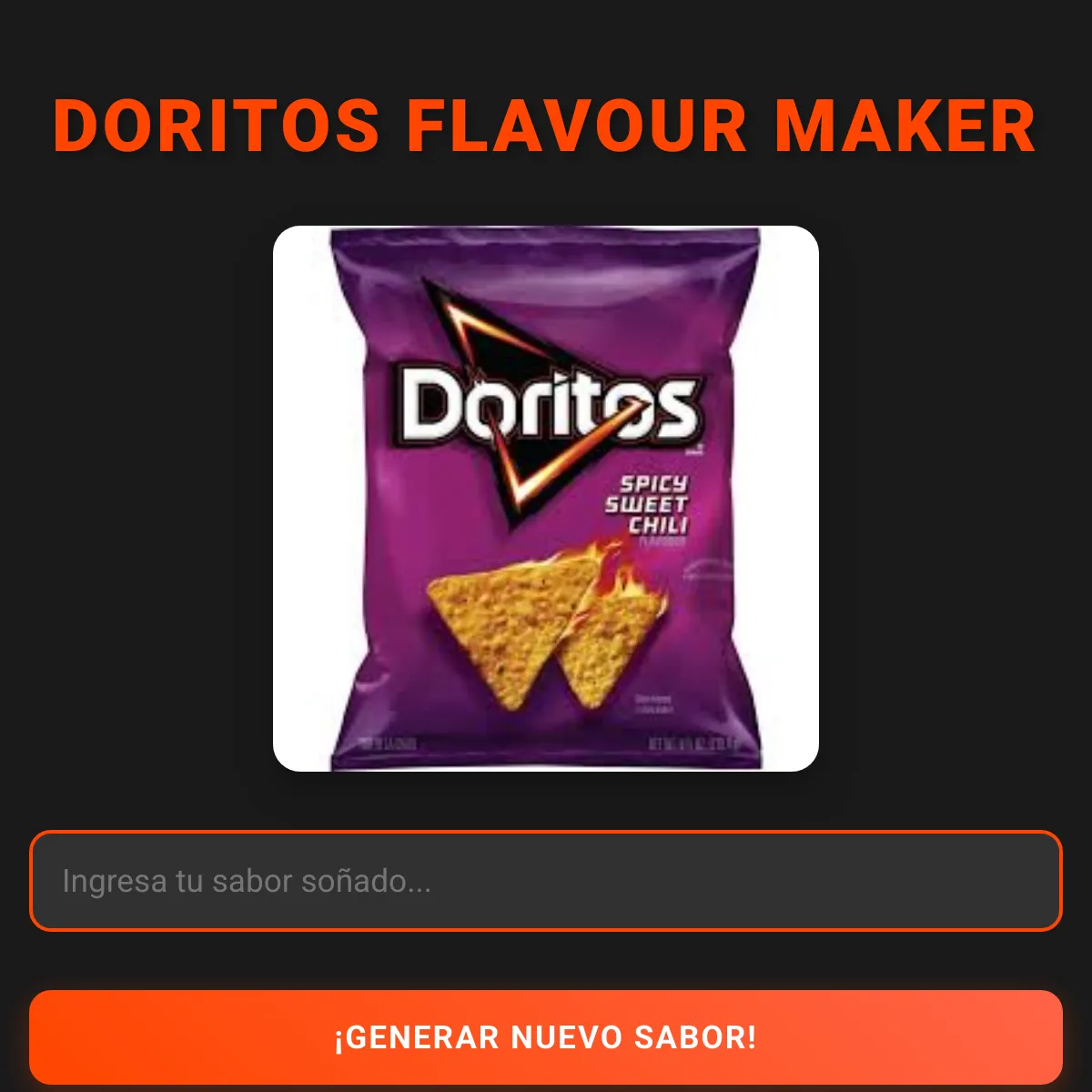 Doritos flavour maker
