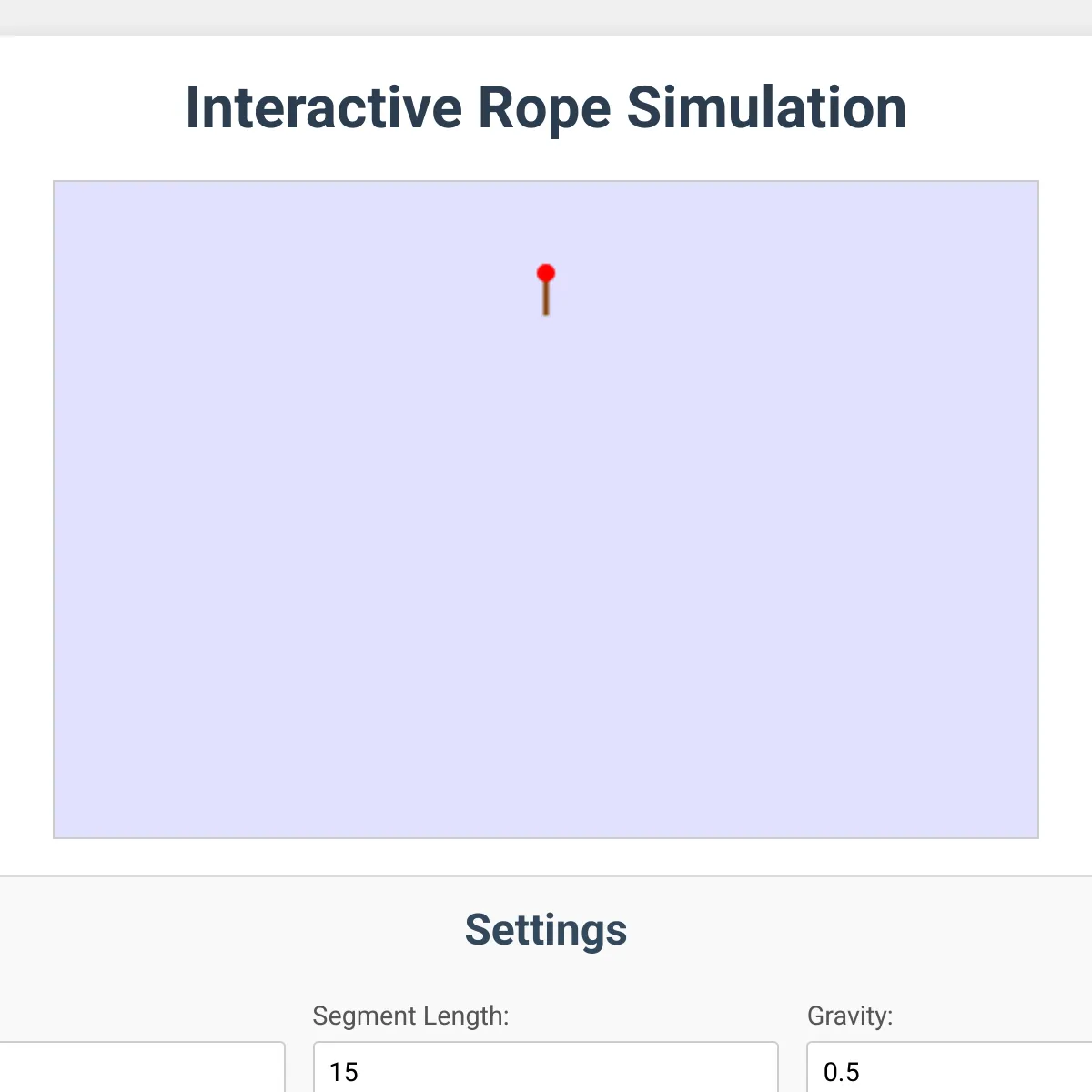 Interactive Rope Simulation
