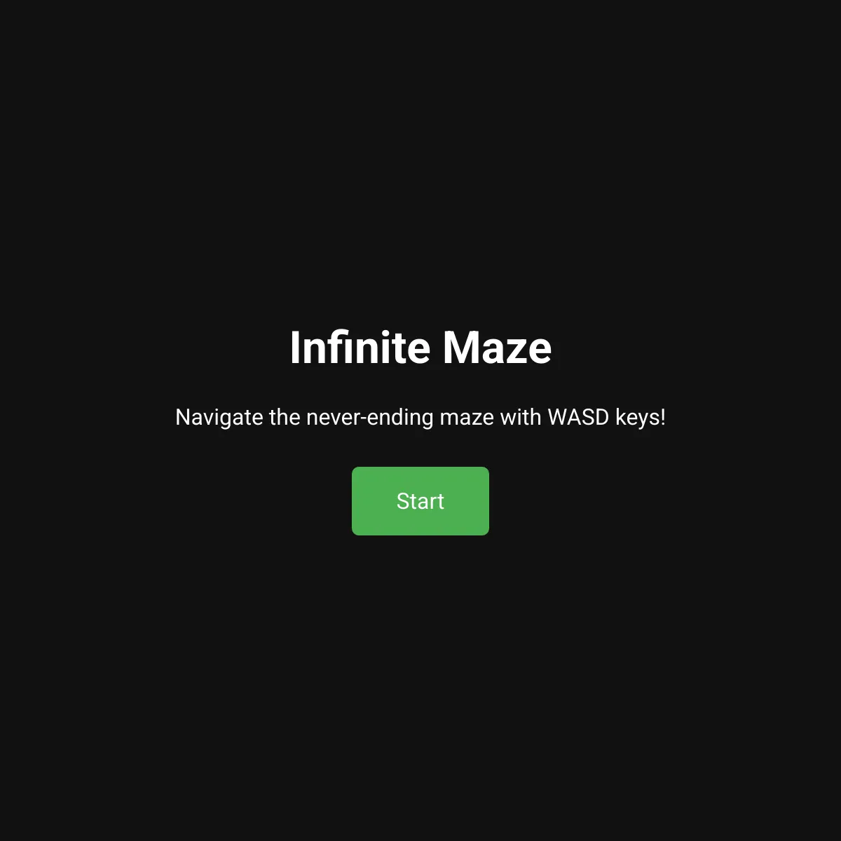 Infinite Maze Game