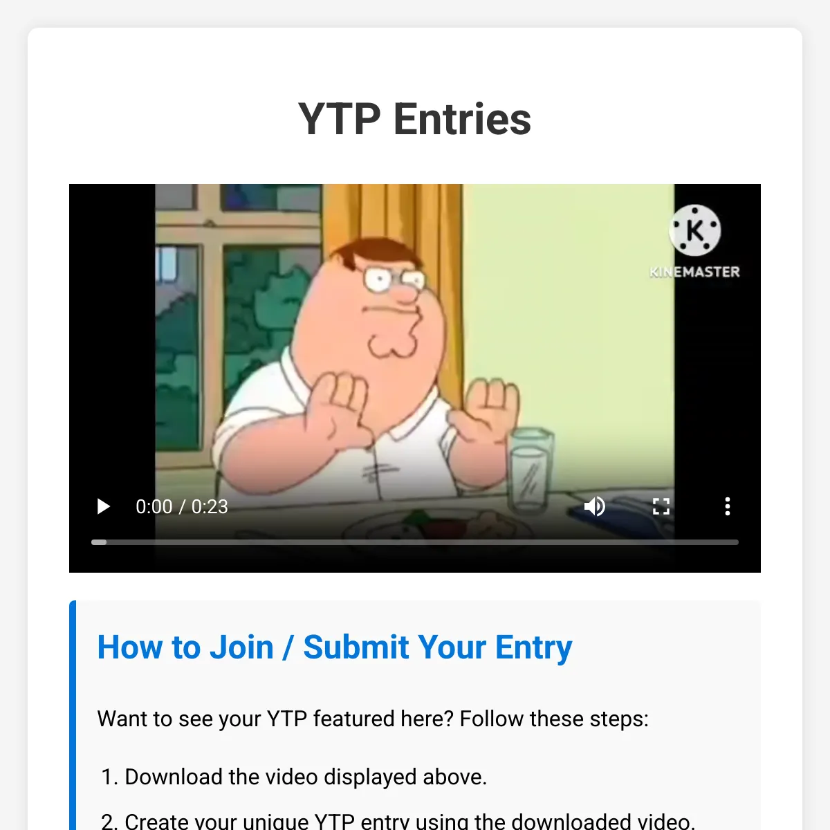 YTP Entries
