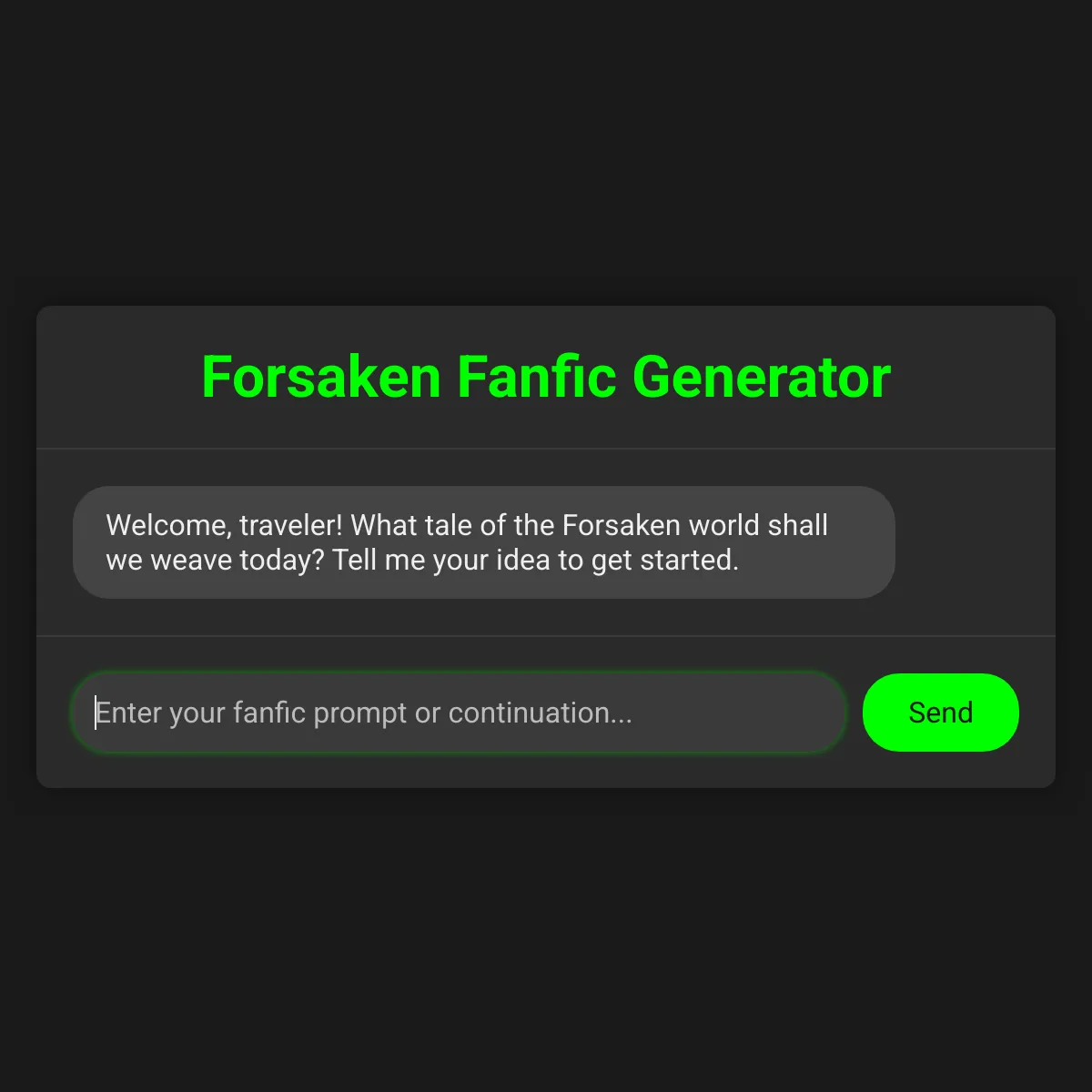 Forsaken Fanfic Generator