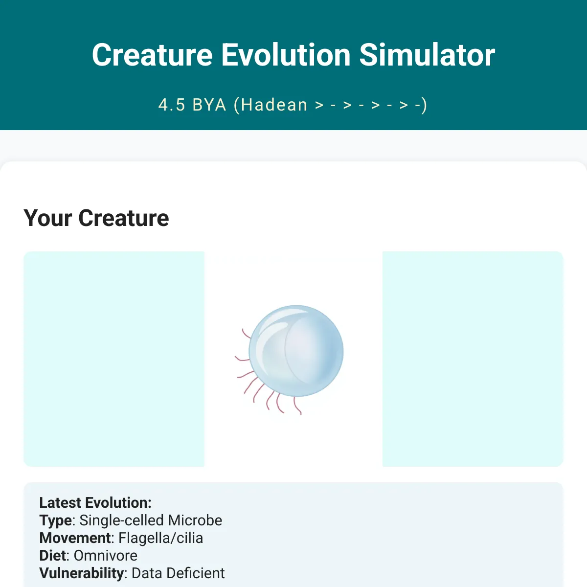 Creature Evolution Simulator