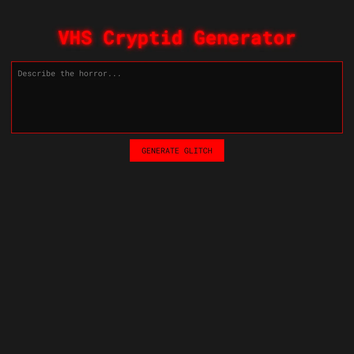 Analog Horror Image Generator