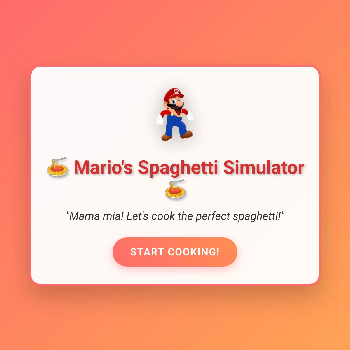 mario's spaghetti simulator