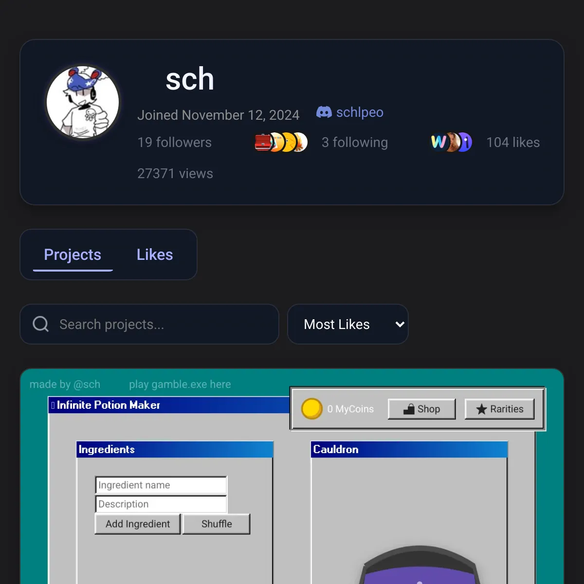 @sch's Profile – websim.com