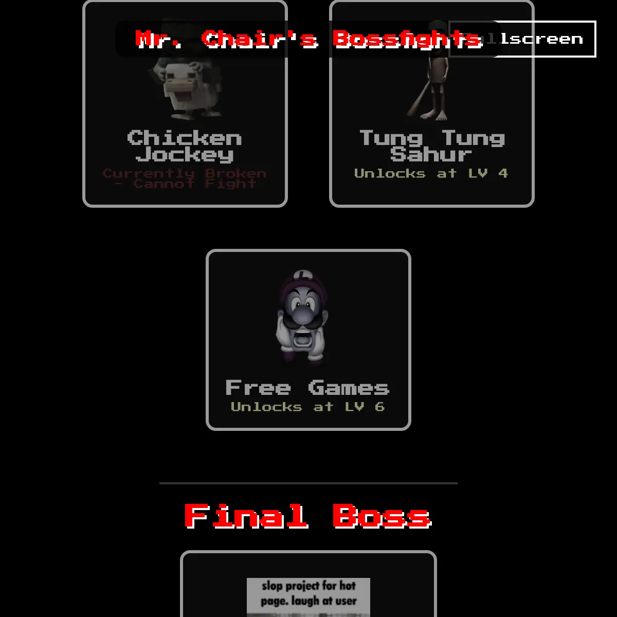 Mr. Chair's Bossfights
