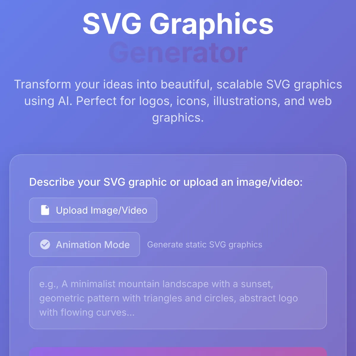 SVG Graphics Generator